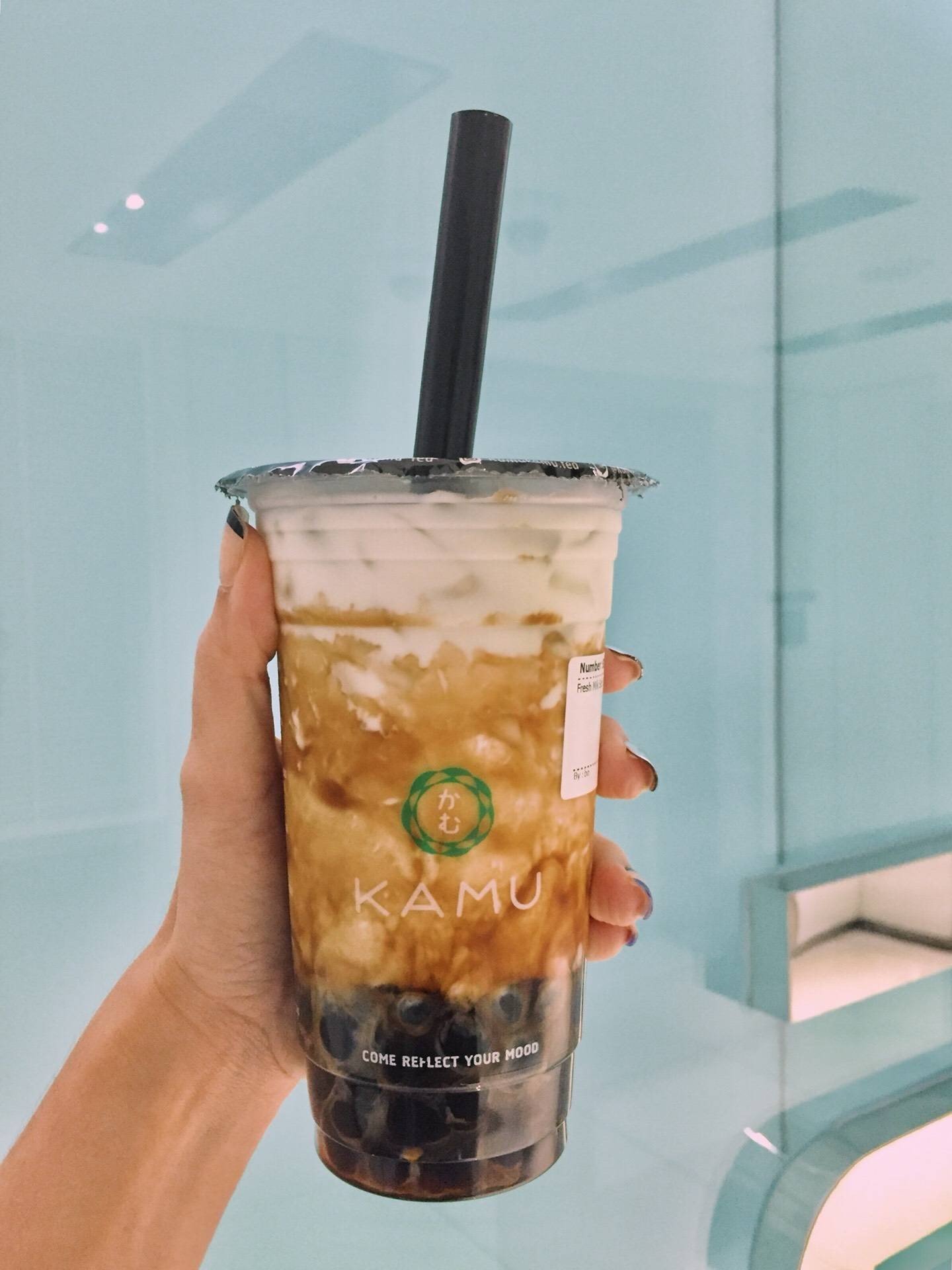 รีวิว Kamu Tea AIA Capital Center รัชดา - Kuromitsu Soft Pearl คือดีย์ ...