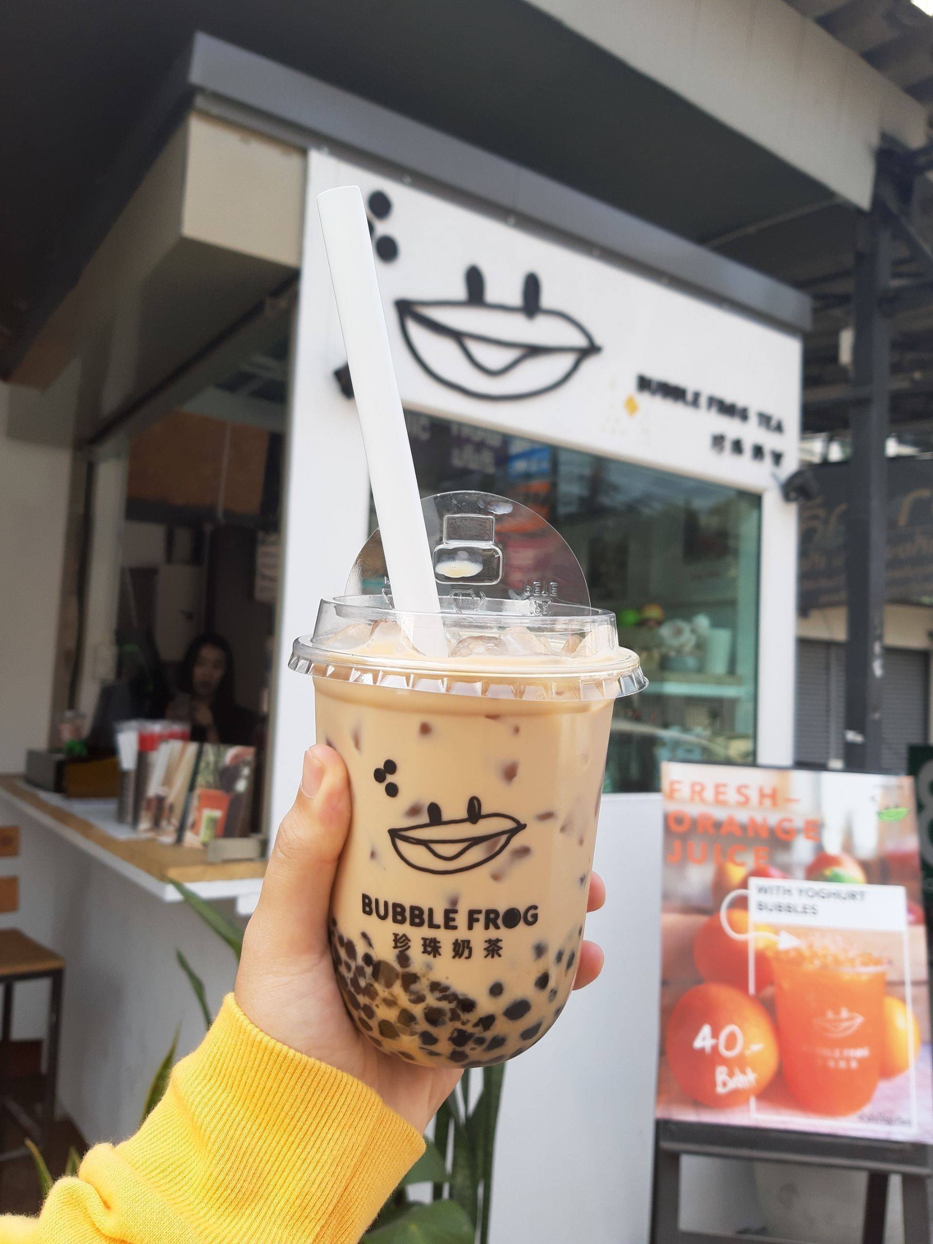 รีวิว BUBBLE FROG TEA สันติธรรม - ชานมไข่มุกน้องใหม่ พึ่งเปิดได้ไม่นาน