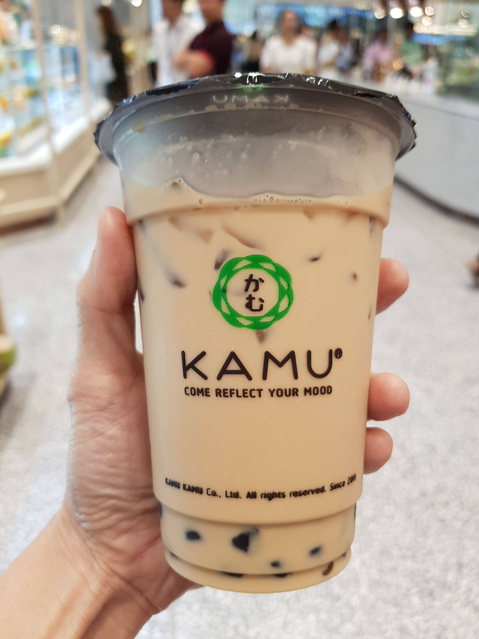 ชานมไข่มุก • Size M (50 บาท) ร้าน Kamu Tea centralwOrldชั้น7