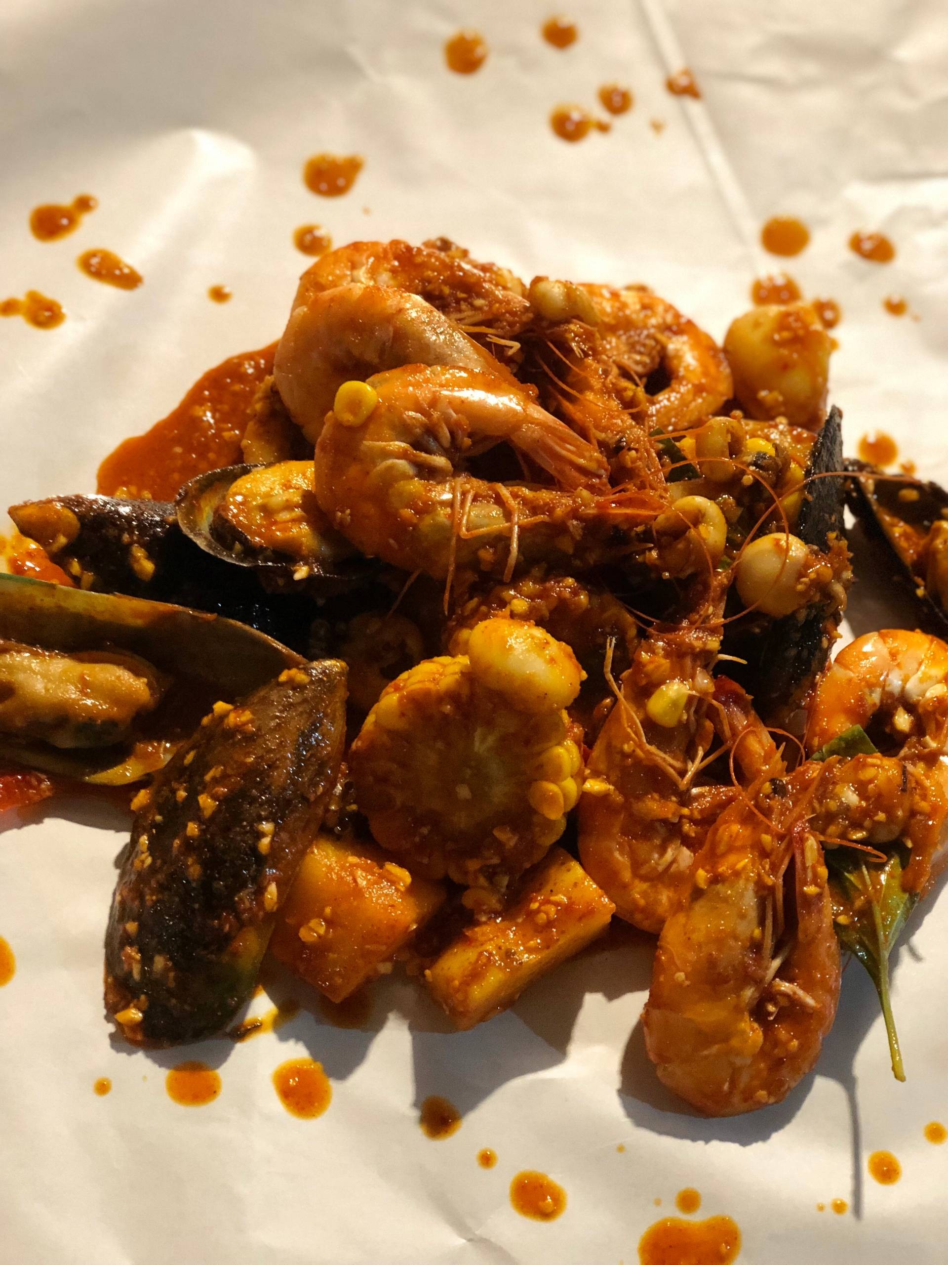 กุ้งถัง ร้าน Holy Shrimp จ๊อดแฟร์แดนเนรมิต