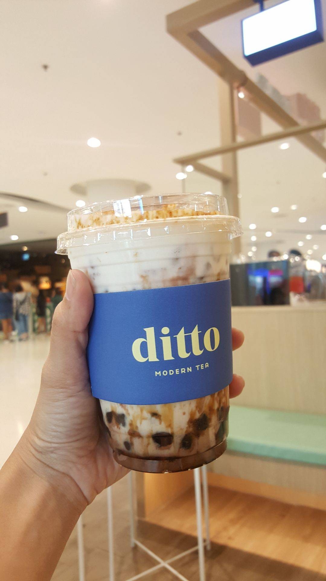 รีวิว Ditto Modern Tea Central westgate - รสชาดี หวานน้อย ไข่มุกนุ่ม