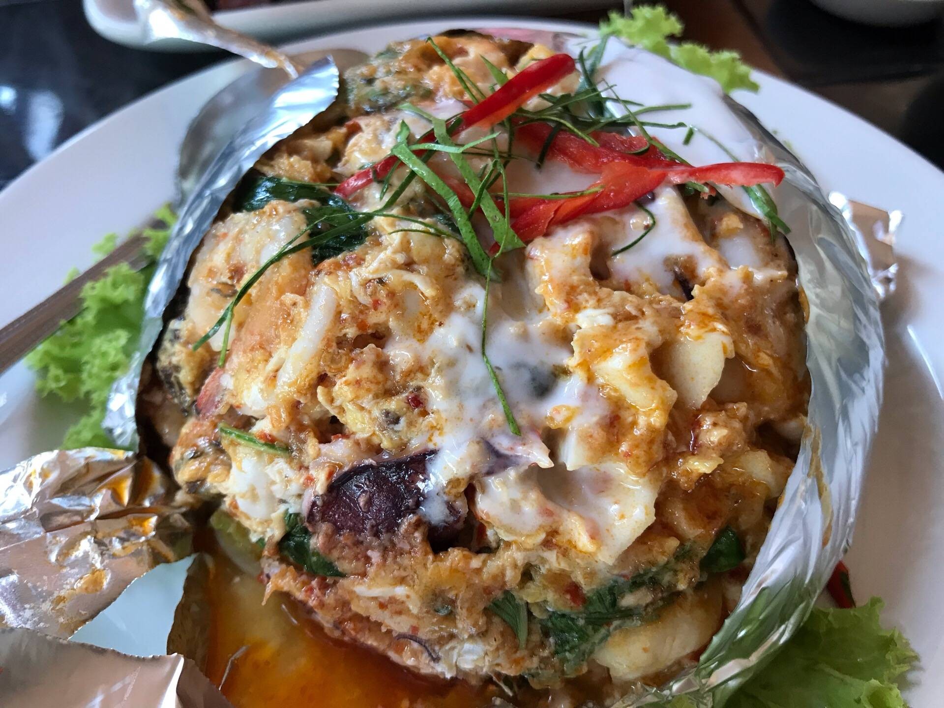 ห่อหมกทะเล ร้าน Boss Thai & Seafood Restaurant (river)