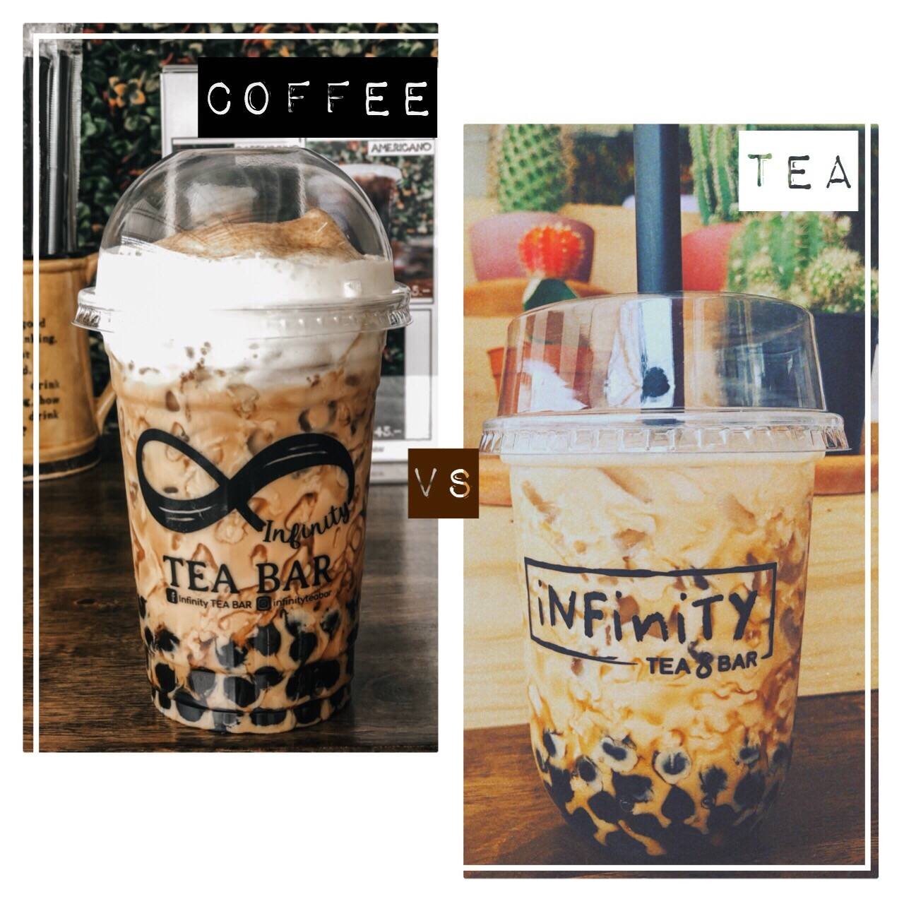 Infinity Cappuccino VS Taiwan Milk Tea #Bubble • จะสายแฟหรือสายชา ก็ ...