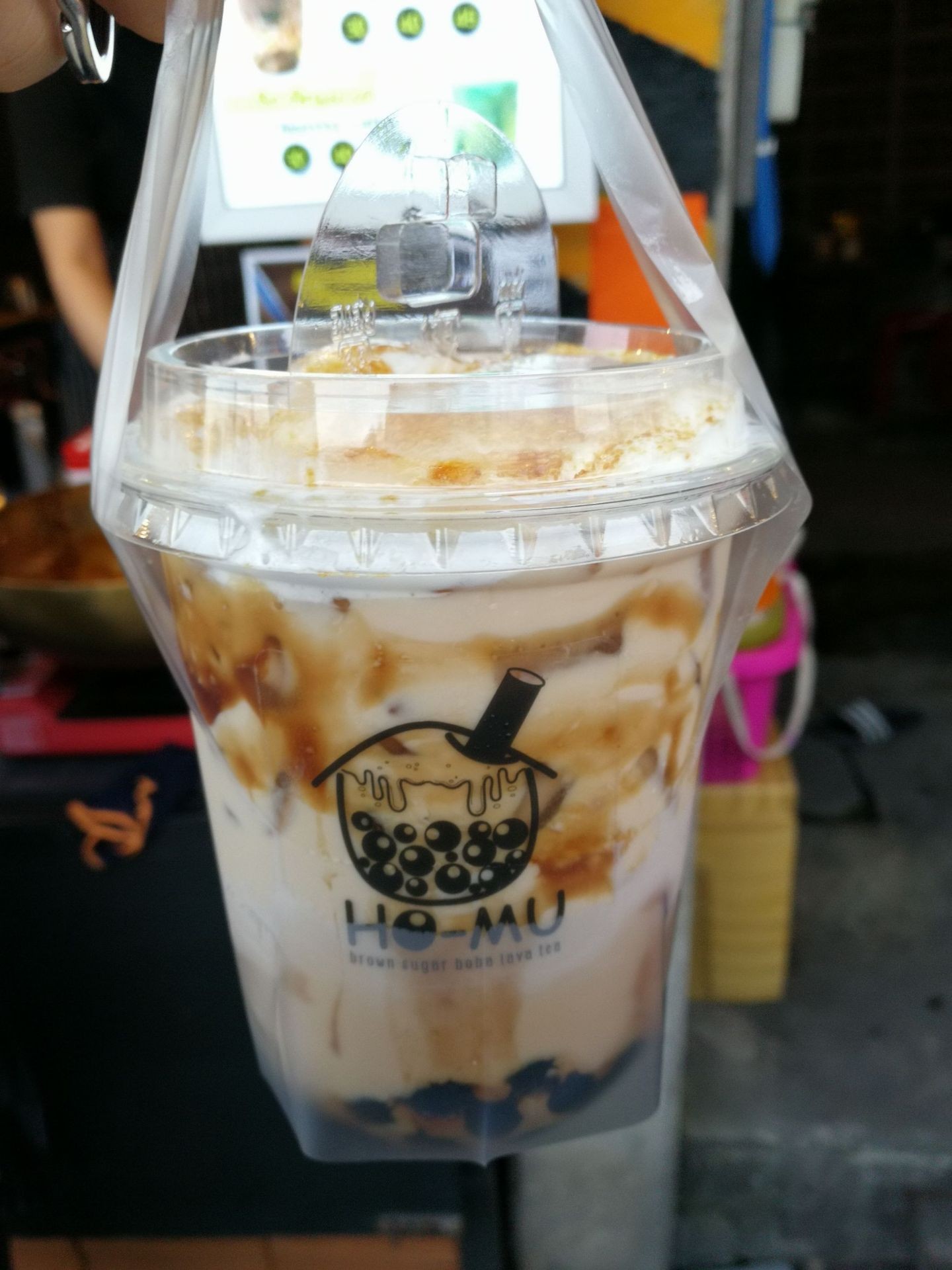 รีวิว HO-MU Brown Sugar Boba Lava Tea main - ชานมไข่มุกคิวยาว - Wongnai