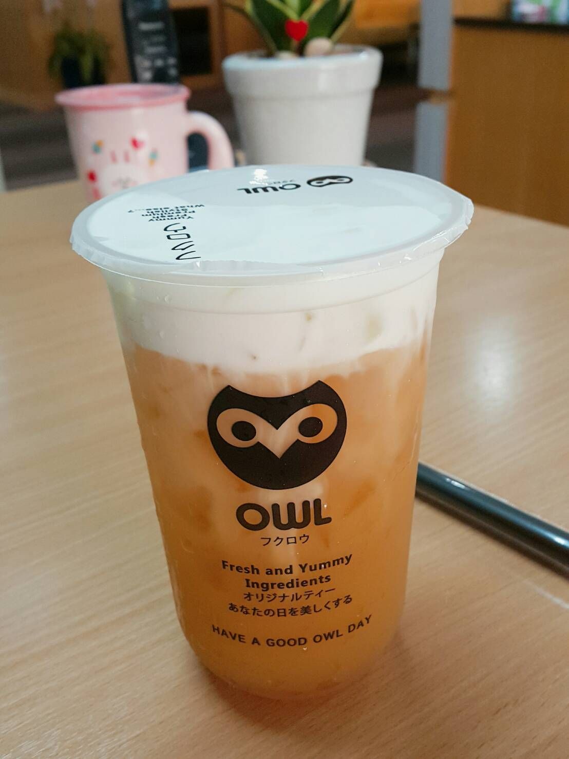 ชาเขียวมะลิชีส ร้าน Owl Cha ตึกพหลโยธินเพลส (ฝั่งพลาซ่า)