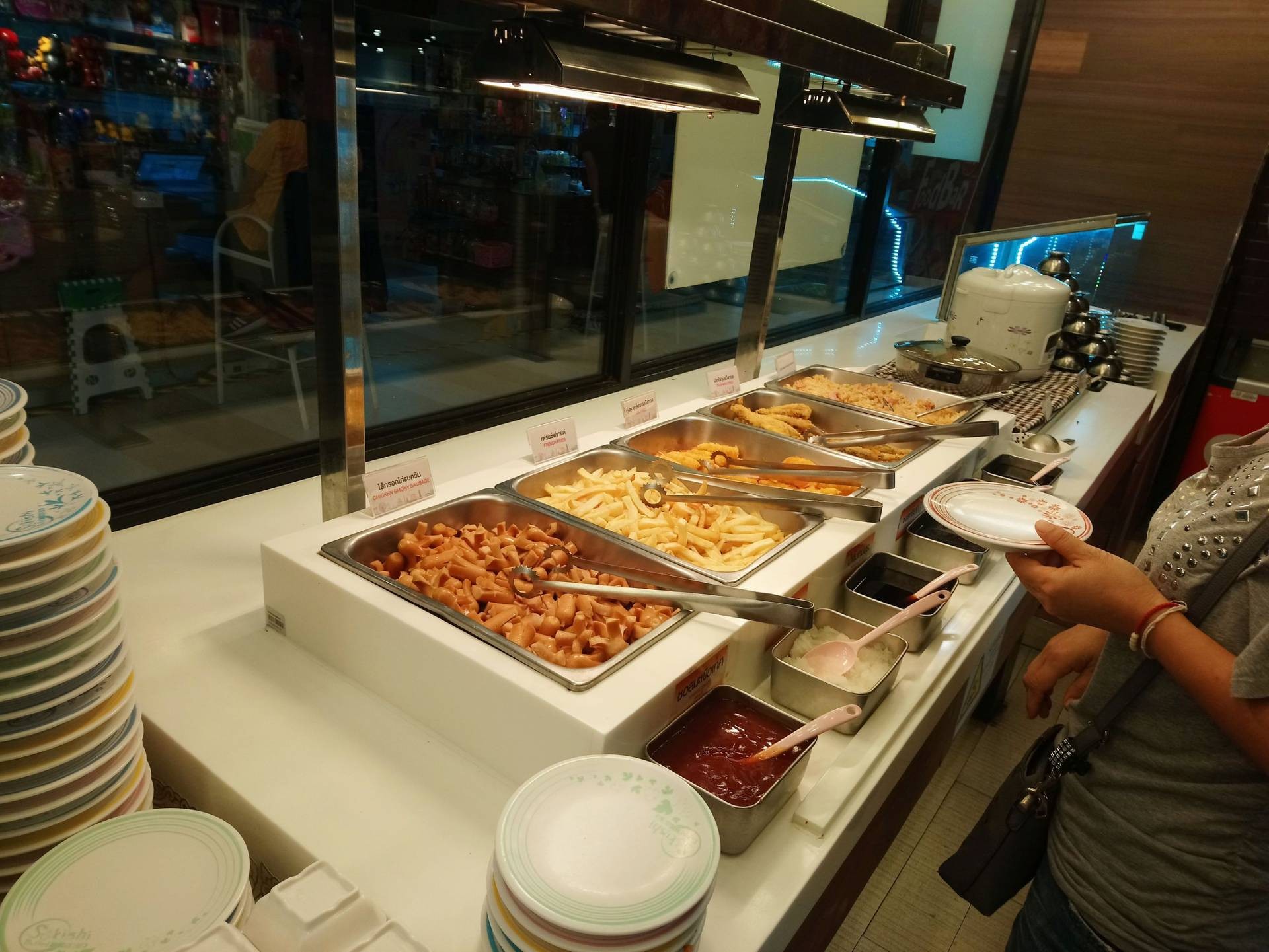 โซนของทอด ร้าน Sukishi Buffet เซ็นทรัลปิ่นเกล้า ชั้น 5