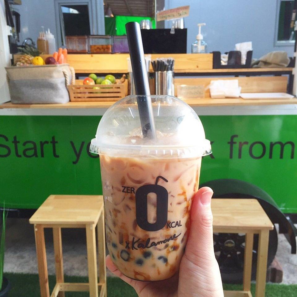 รีวิว ZERO kcal x Kalamare ตรงข้ามตลาดศรีสุข - ชอบร้านนี้มาก มีครบ ทั้งน้ำสุขภาพ และขนมคลีน