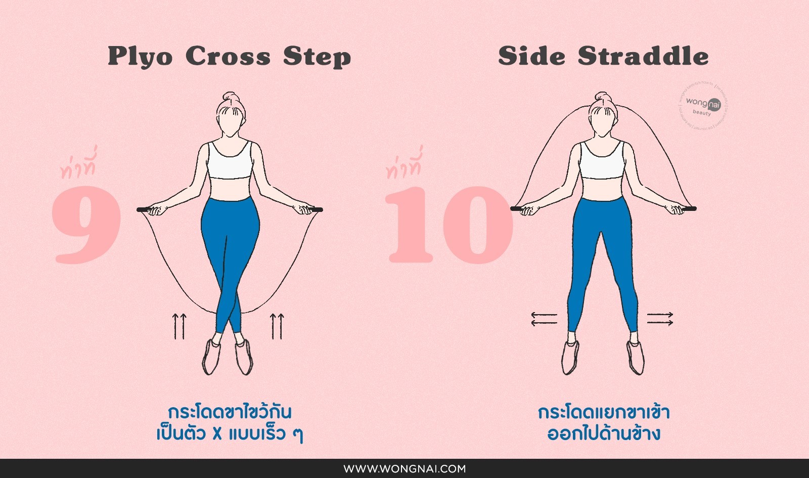 16 ท่ากระโดดเชือก เบิร์นไขมันลดน้ำหนัก