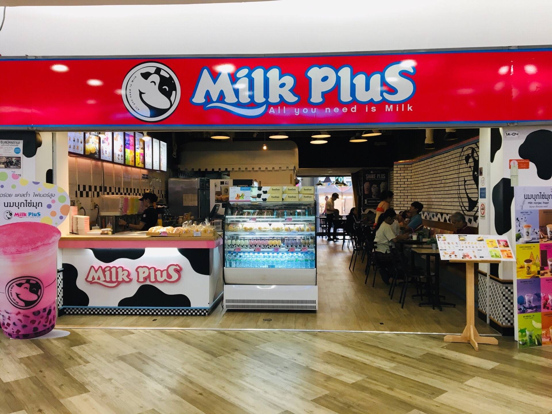 รีวิว MILK PLUS มาบุญครองเซ็นเตอร์ ชั้น 1 - ของหวานจำพวกนมๆ ชานมไข่มุก ...