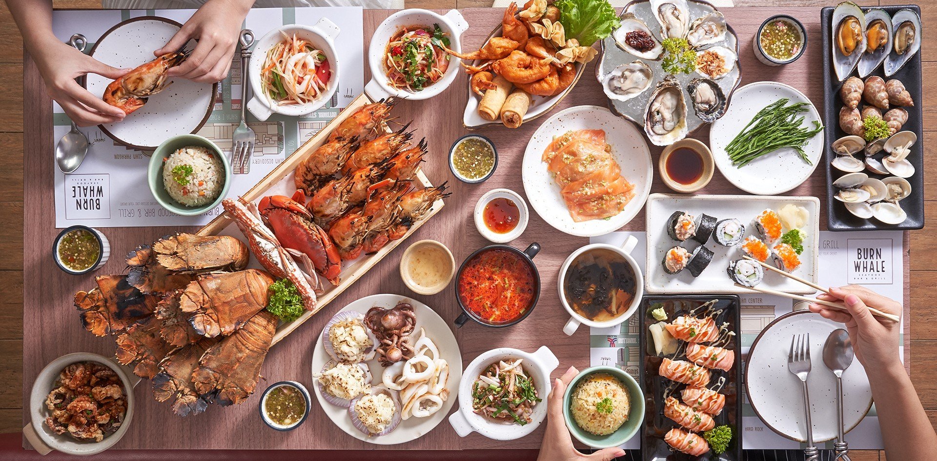 Burn Whale ร้านบุฟเฟ่ต์อาหารทะเลกลางสยาม 699.- Net หลัง 20.15!