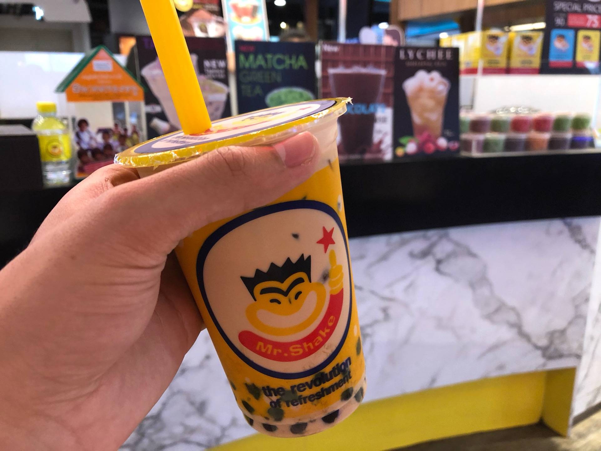 รีวิว Mr.Shake เซ็นทรัลพลาซาแกรนด์พระราม 9 - ชานมไข่มุกหวานน้อย