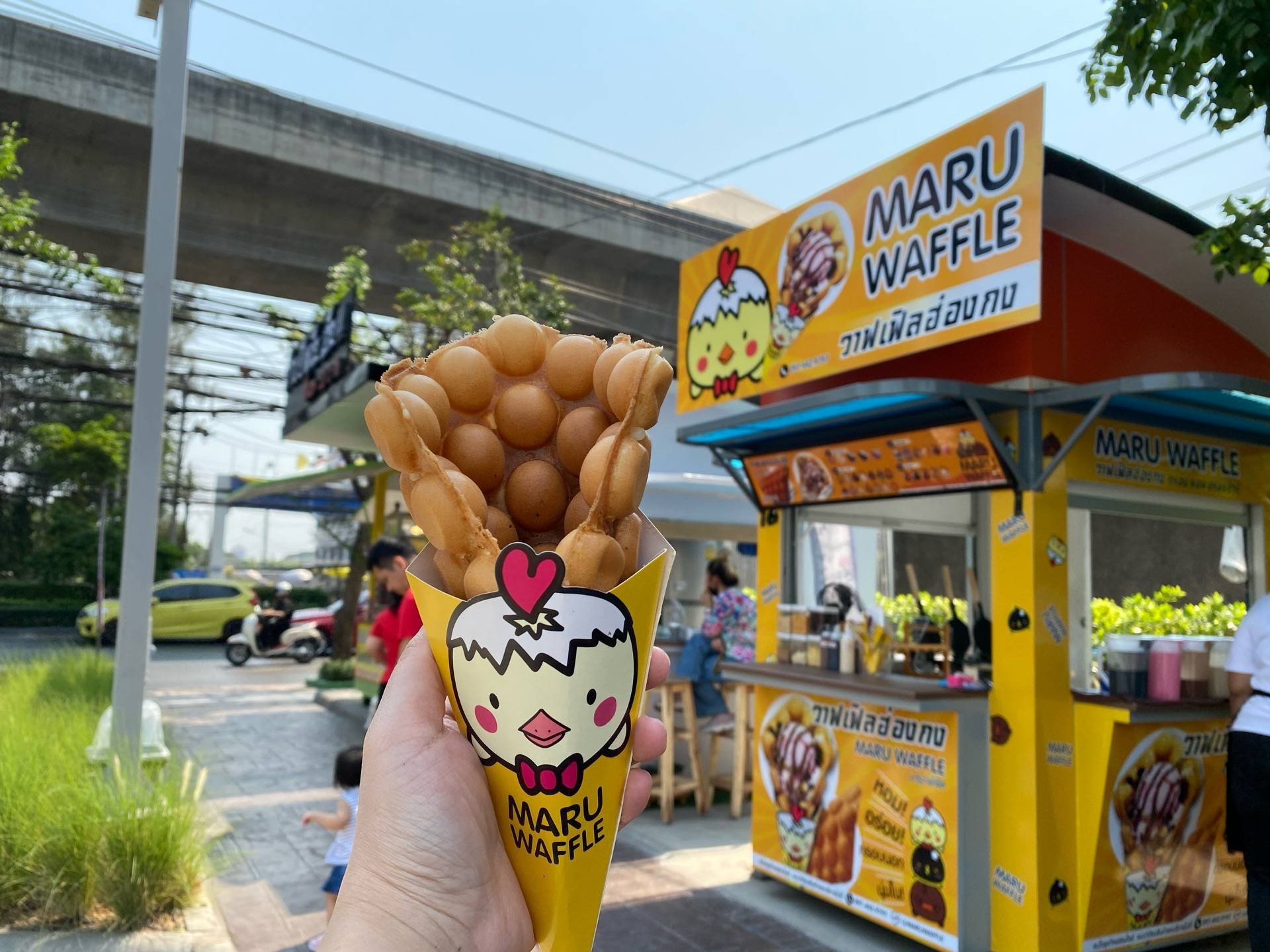 ร้าน Maru Waffle วาฟเฟิลฮ่องกง ปั้มบางจาก สุขุมวิท 62 | รีวิวร้านอาหาร