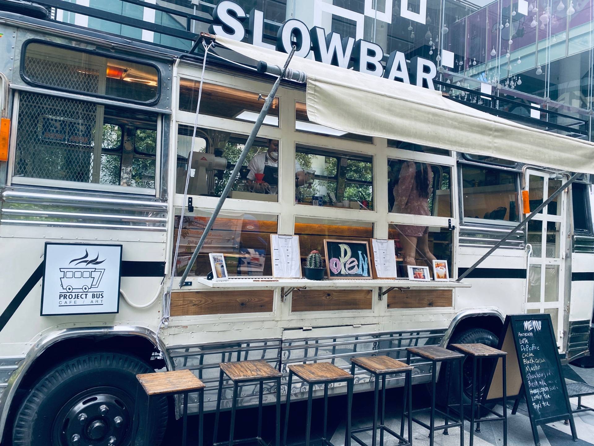 รีวิว Project bus cafe art - 巴士咖啡☕️，超有创意的咖啡厅 - Wongnai