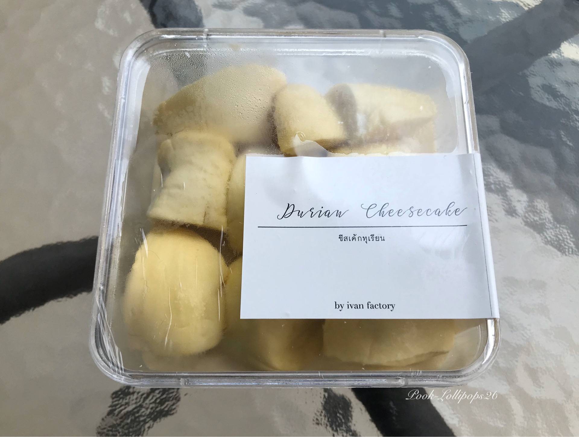 รีวิว ivan factory - ชีสเค้กทุเรียนสูตร low sugar low cal. อร่อยดีค่ะ