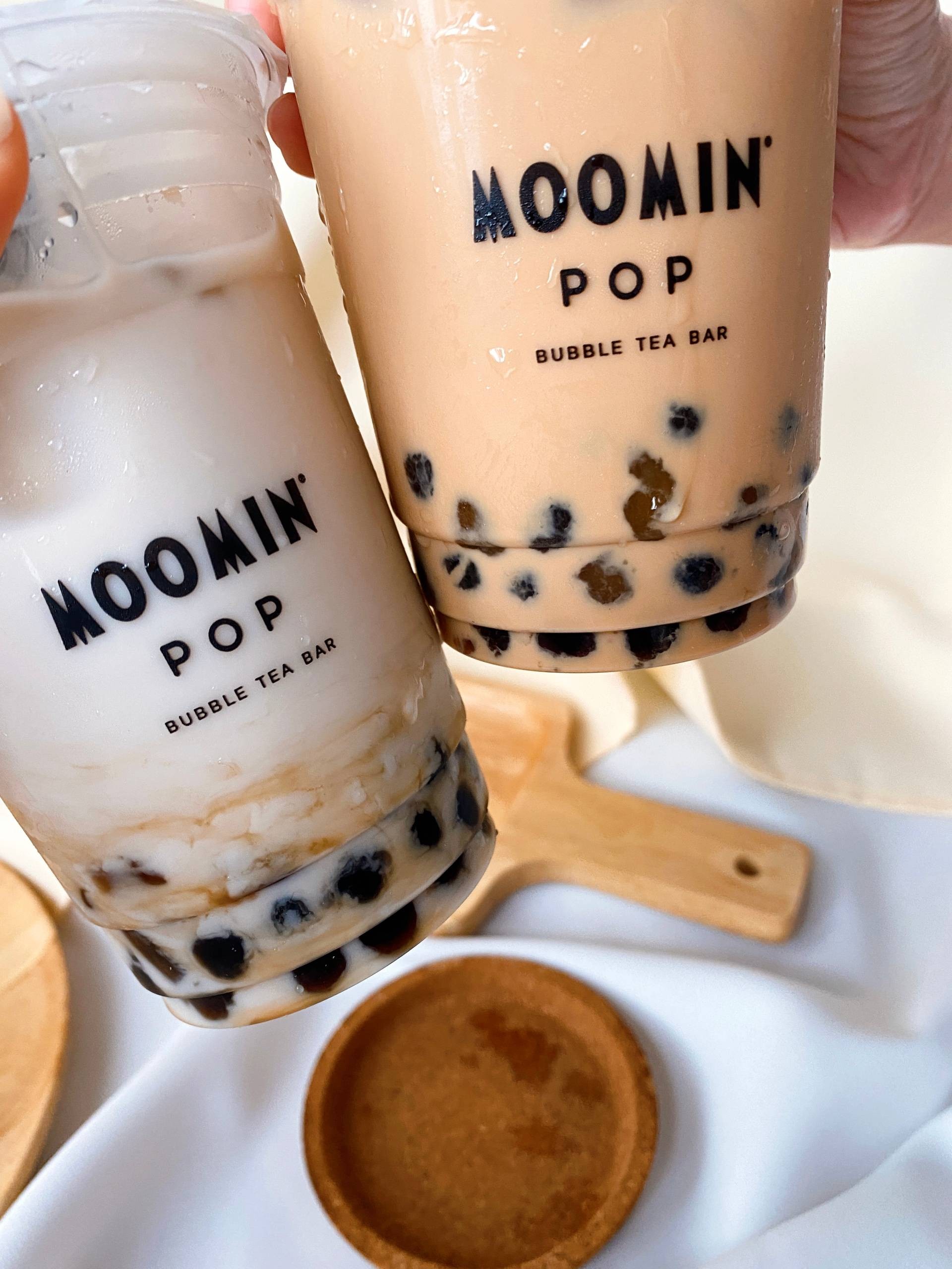 รีวิว Moomin Pop Bubble Tea Bar Thegarden by P Landscape - Black Tea ...