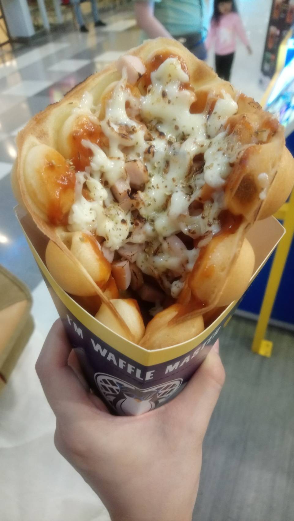 Cheesy Overload Waffle • ราคา 109 บาท ทำนานมาก รสชาติก็ใช้ได้ ไม่พิเศษ ...