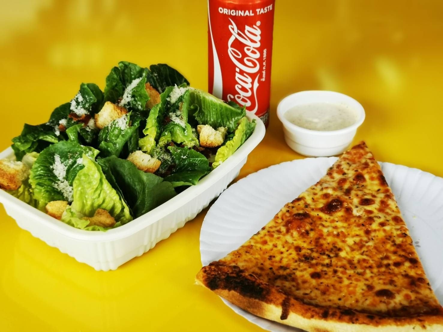 พิซซ่าหน้าชีส 1ชิ้น+สลัด+น้ำ • image ร้าน Chef Bing Pizza ซอยร่วมฤดี2 ...