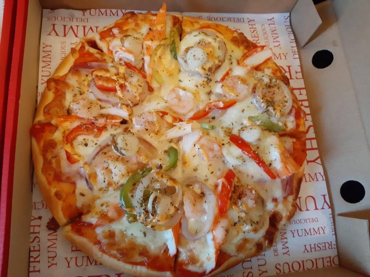 รีวิว The Rich Pizza - เมนูแนะนำ พิซซ่า หน้ากุ้งชีสส,หน้าทะเลSuper,หน้า ...