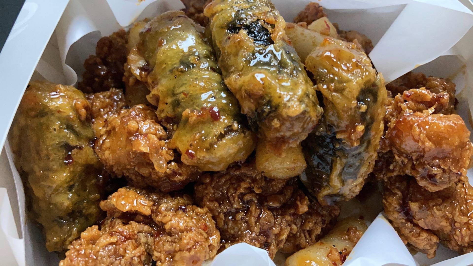 รีวิว GuGu Chicken Korean Crispy Chicken สามย่านมิตรทาวน์ - ไก่ทอดซอสเยิ้ม อมน้ำมัน น่าจะเป็น ...