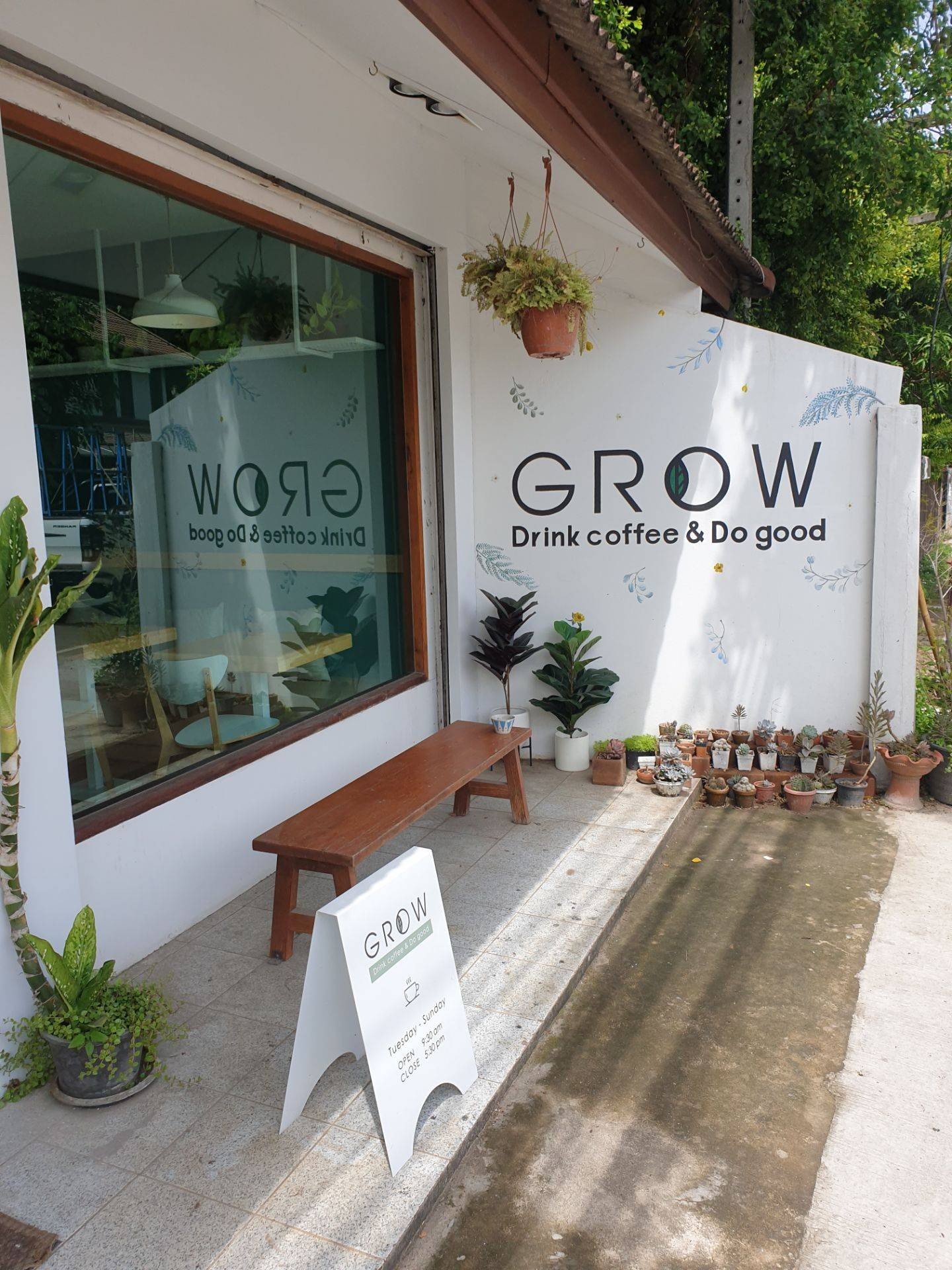 รีวิว Grow Cafe สาขา Cafe, ทรายมูล - คาเฟ่เล็กๆ ร้านนั่งสบาย
