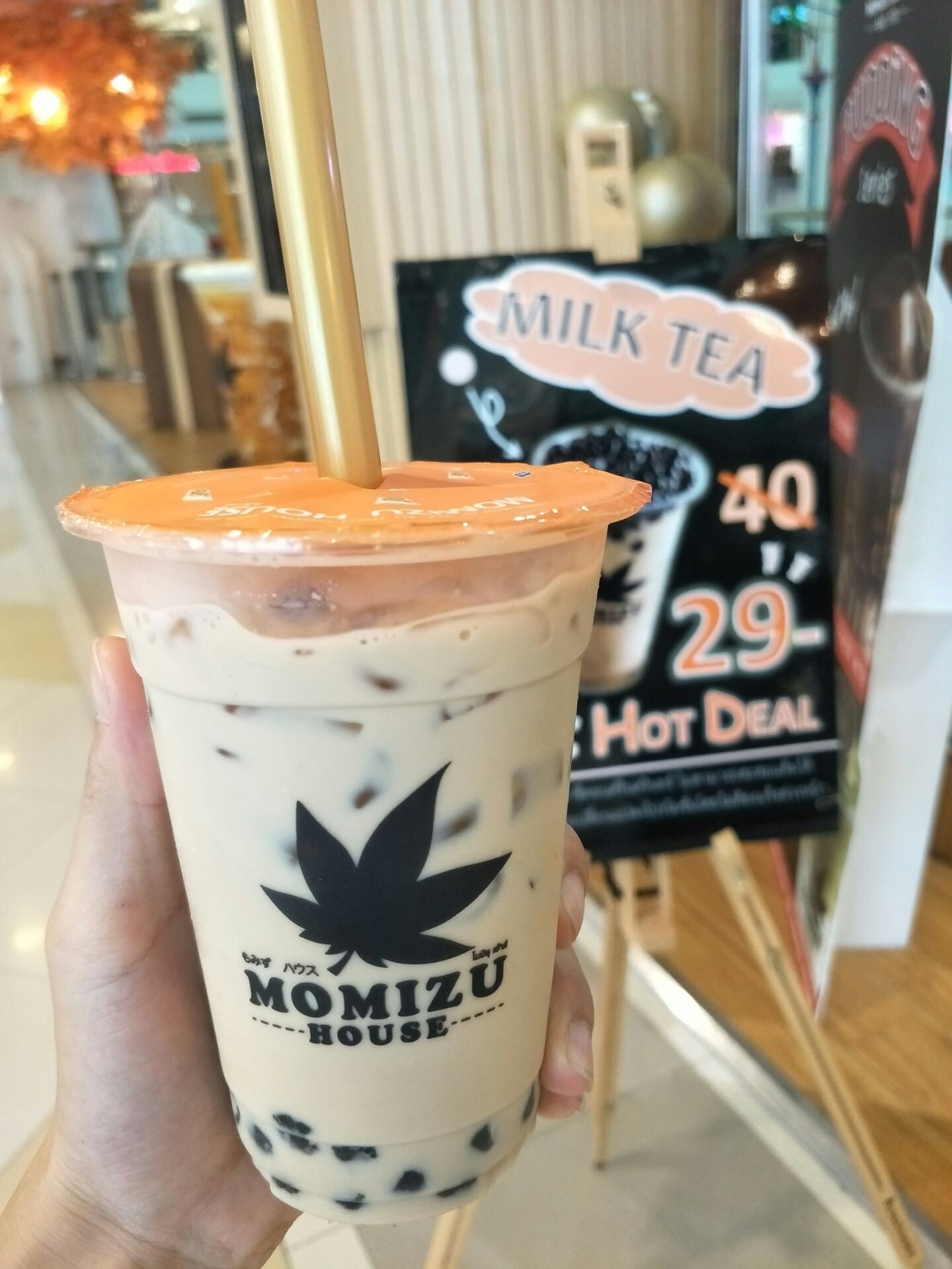 ชานมไข่มุกทองโมมิซุ • แก้วละ 29.- บาท ร้าน Momizu House ซีคอนศรี ...