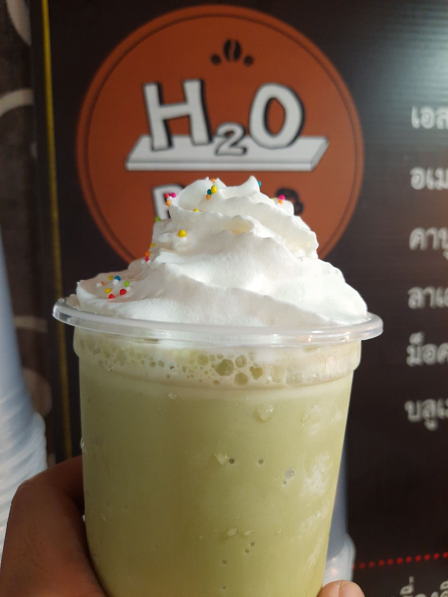รีวิว H2o Bar Coffee&Tea(ชา&กาแฟสด)สาขาตลาดหน้าวัดเทพ
