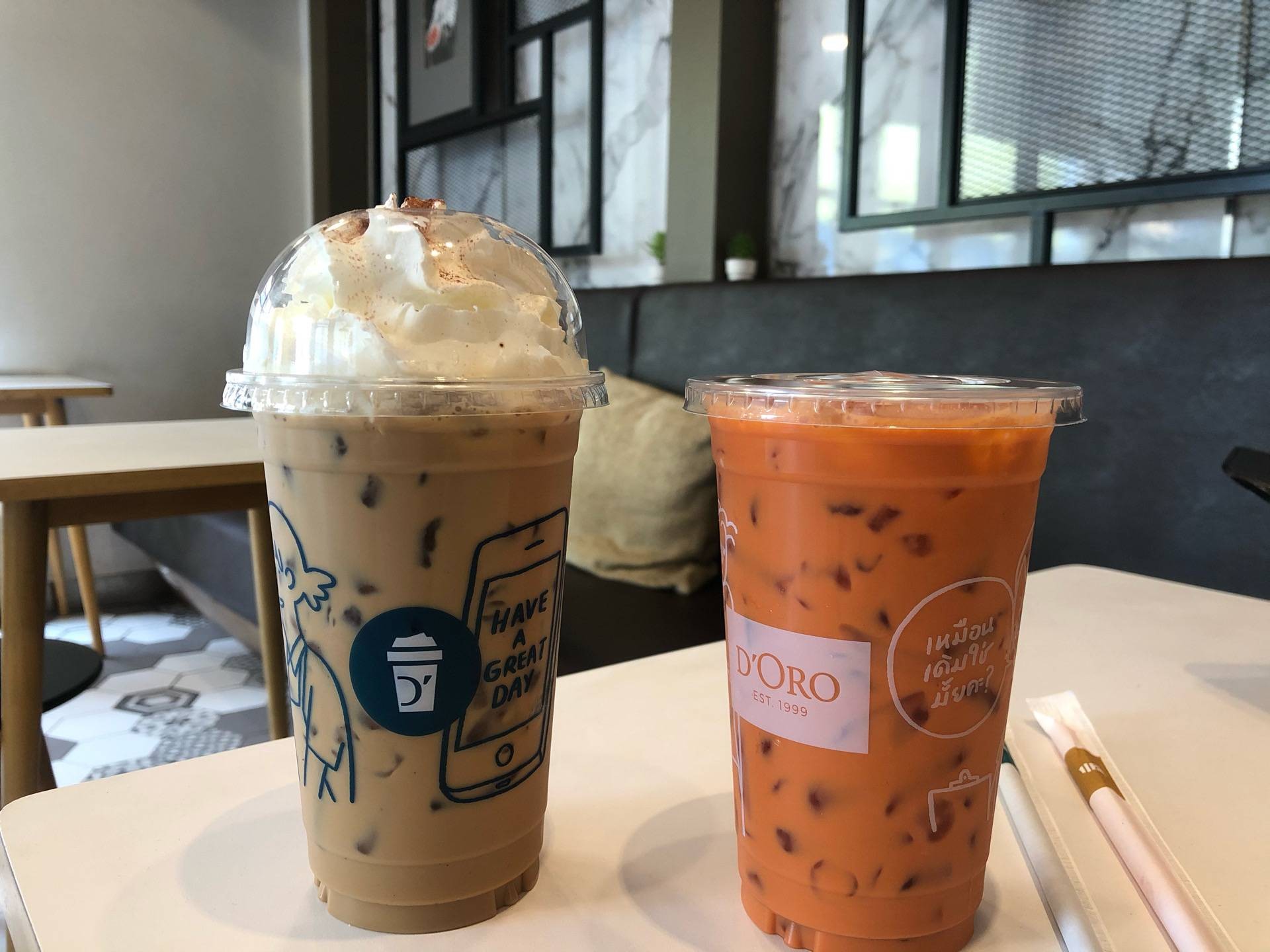 รีวิว D’oro Coffee สาขาESSO เพชรเกษม102 - ชาเย็นเฉยๆ กาแฟดิโอโร่สาขานี้ ...