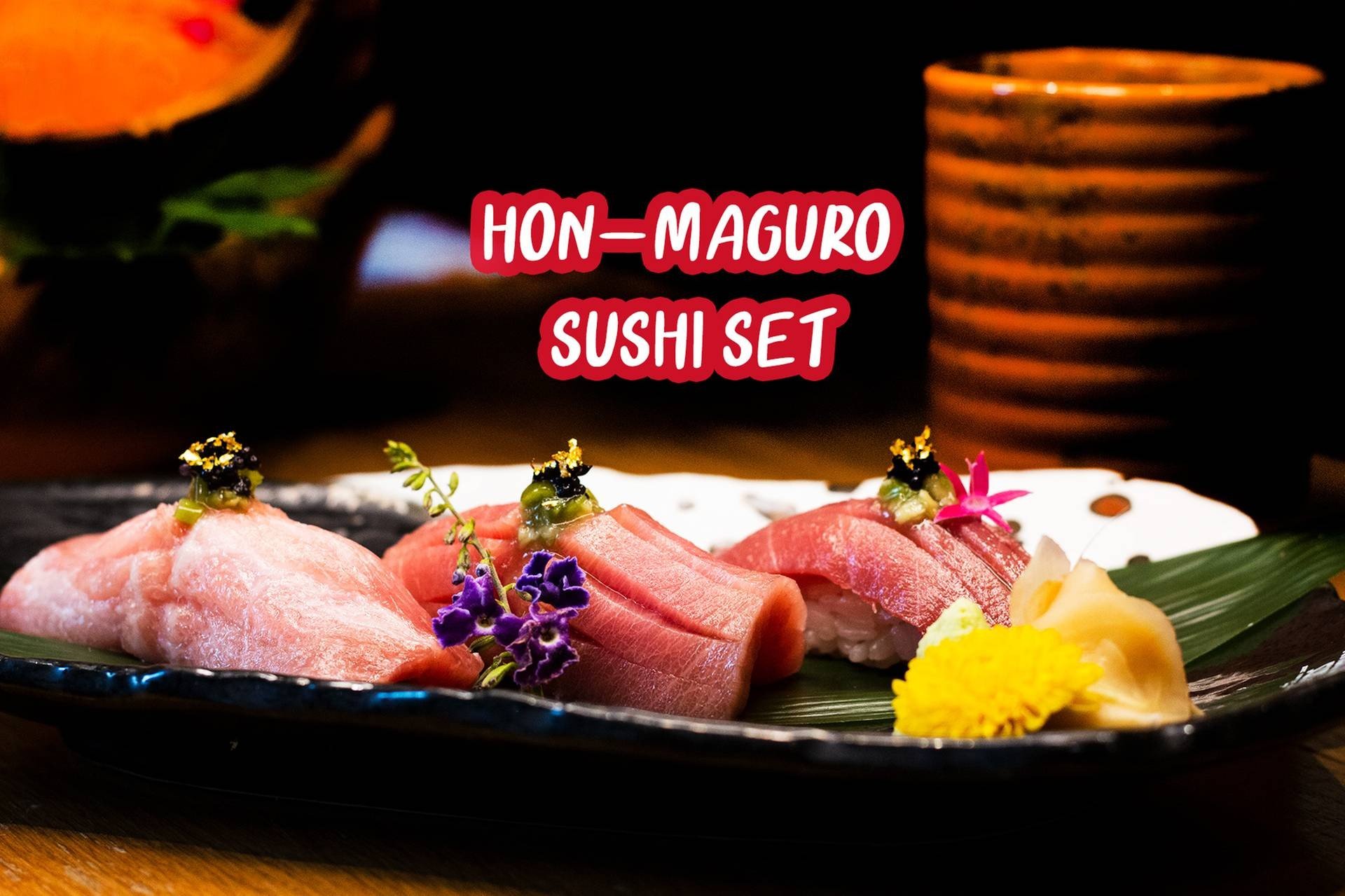 แซลมอนซาชิมิ • Hon-Maguro Sushi set ชุด set ซูชิปลามากูโร่ยักษ์ เป็น ...