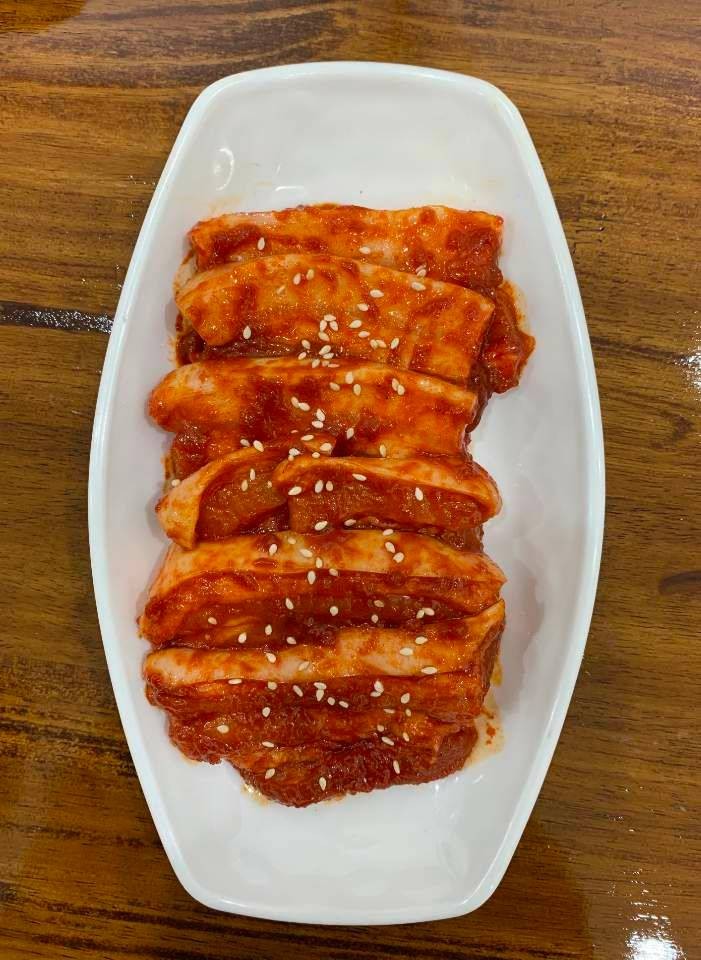 รีวิว Meok Ja Gu - หมูสามชั้นหมักซอสโกชูจัง อร่อยมาก