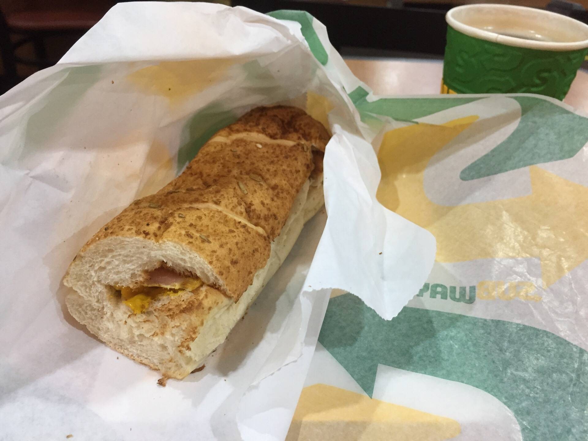 Western Egg Breakfast Sub ร้าน Subway ซีพี ทาวเวอร์ สีลม
