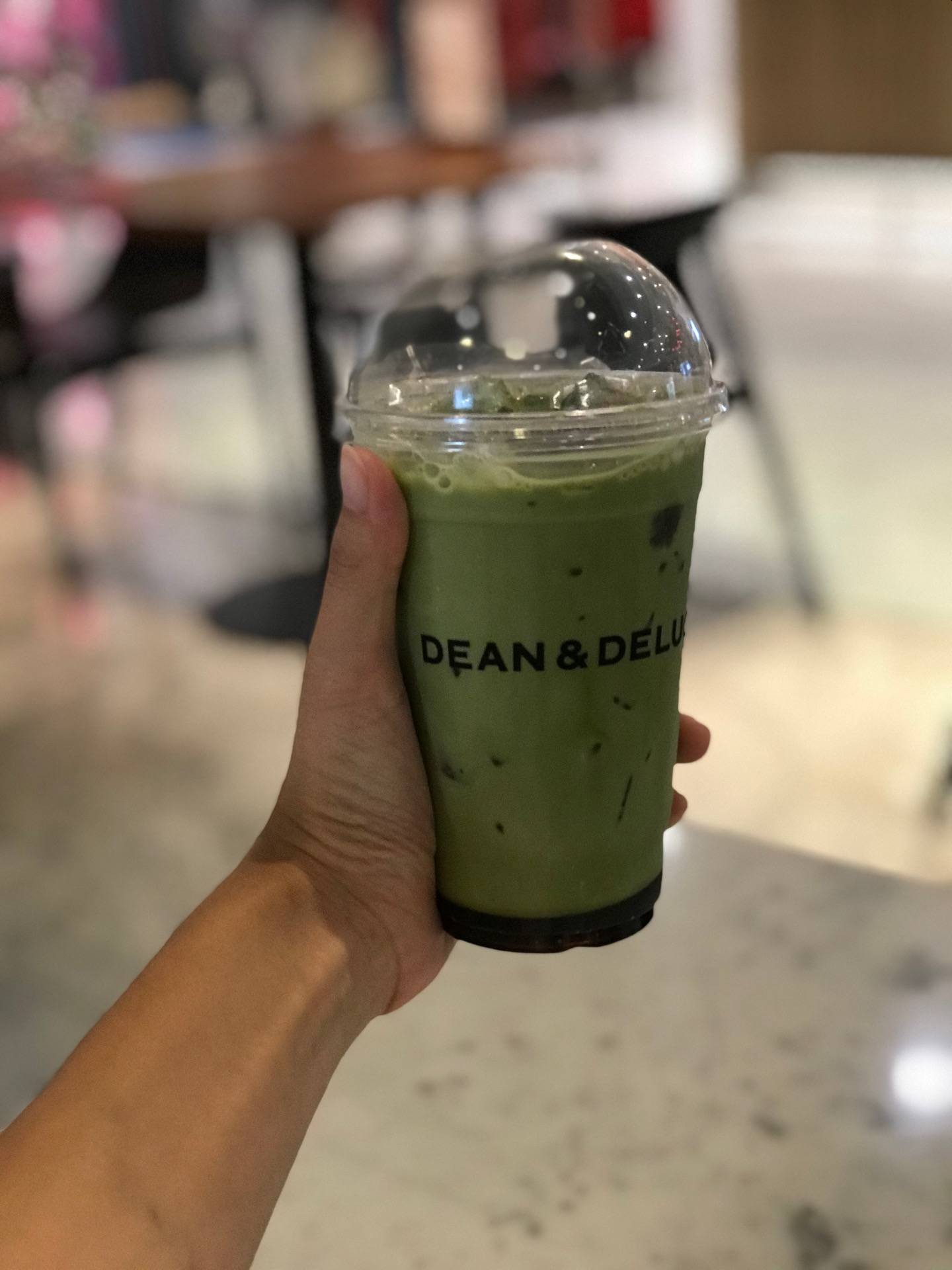 Matcha Red Bean Latte Iced ร้าน DEAN & DELUCA เอ็มควอเทียร์