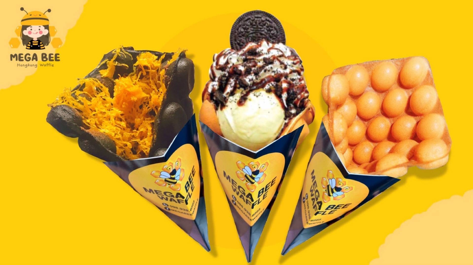 MEGA BEE WAFFLE วาฟเฟิลฮ่องกง รามคำแหง 50 - สั่งอาหารเดลิเวอรี ...