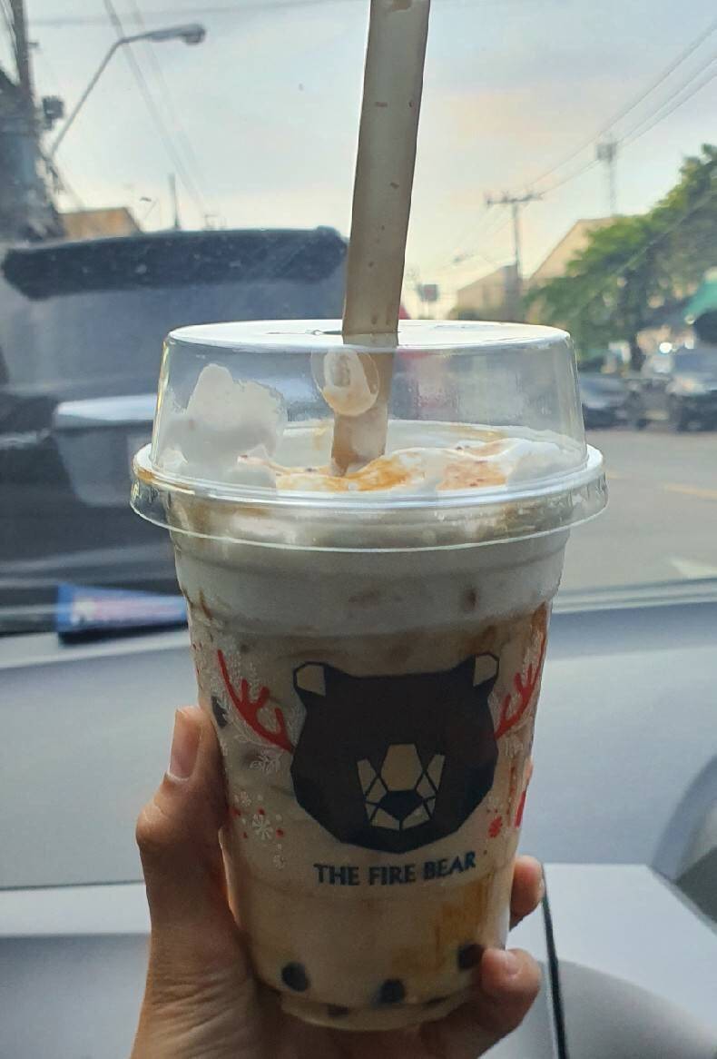 รีวิว หมีพ่นไฟ ( THE FIRE BEAR ) สาขา หนองใหญ่ บางแค หนองใหญ่ บางแค - สาขานี้นมฮอกไกโดหวานพอดี ...