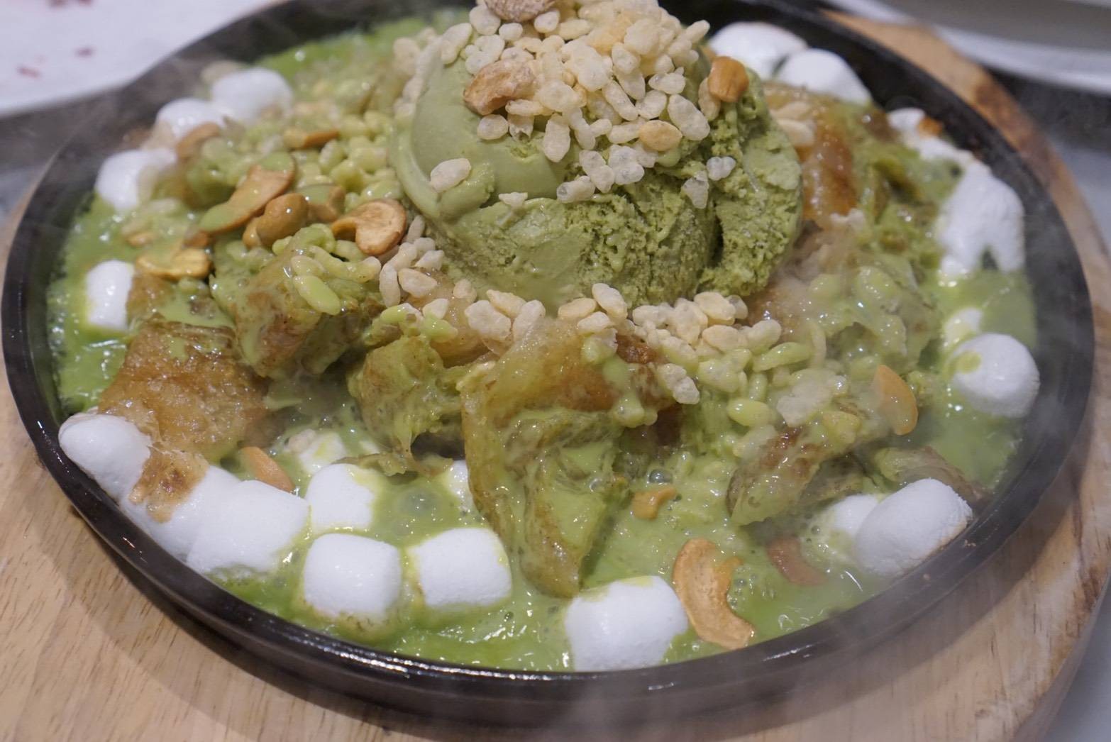 Green tea Sizzling Roti ร้าน Audrey Cafe สยามเซ็นเตอร์ ชั้น 2
