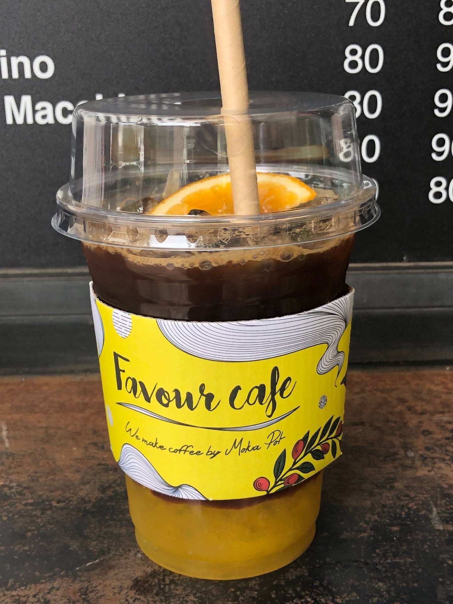 รีวิว FAVOUR CAFE' - Americano Yuzu หอม ส้ม กับ Yuzu แต่หวานไป