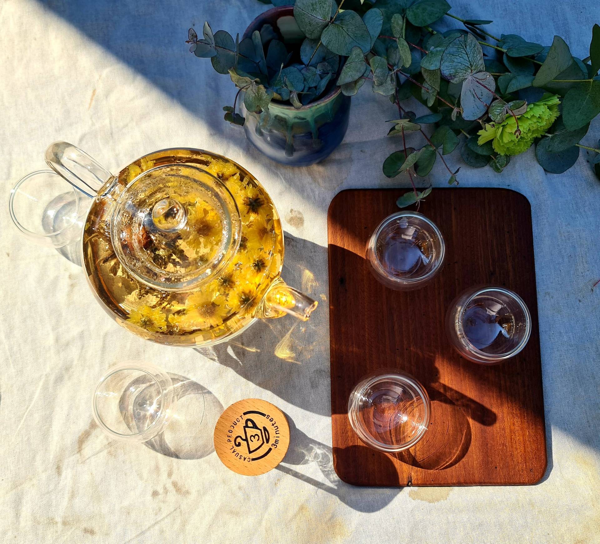 Yellow afternoon sunshine tea • ชาเก็กฮวยยามบ่าย ทานกับเค้ก ร้าน ห้าง ...