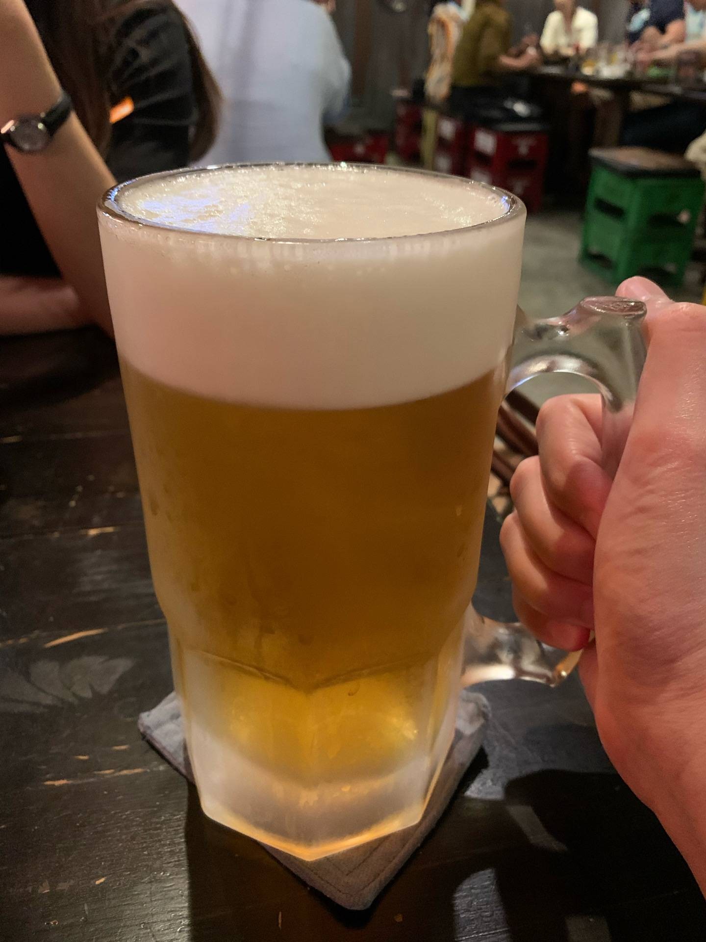 Asahi Draft Beer (L) ร้าน Kenshin Izakaya Sukhumvit 33