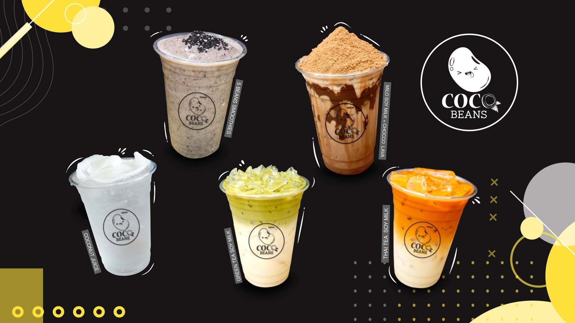 Coco Beans ถั่วปั่น5สี น้ำเต้าหู้ - สั่งอาหารเดลิเวอรี | Wongnai x LINE MAN
