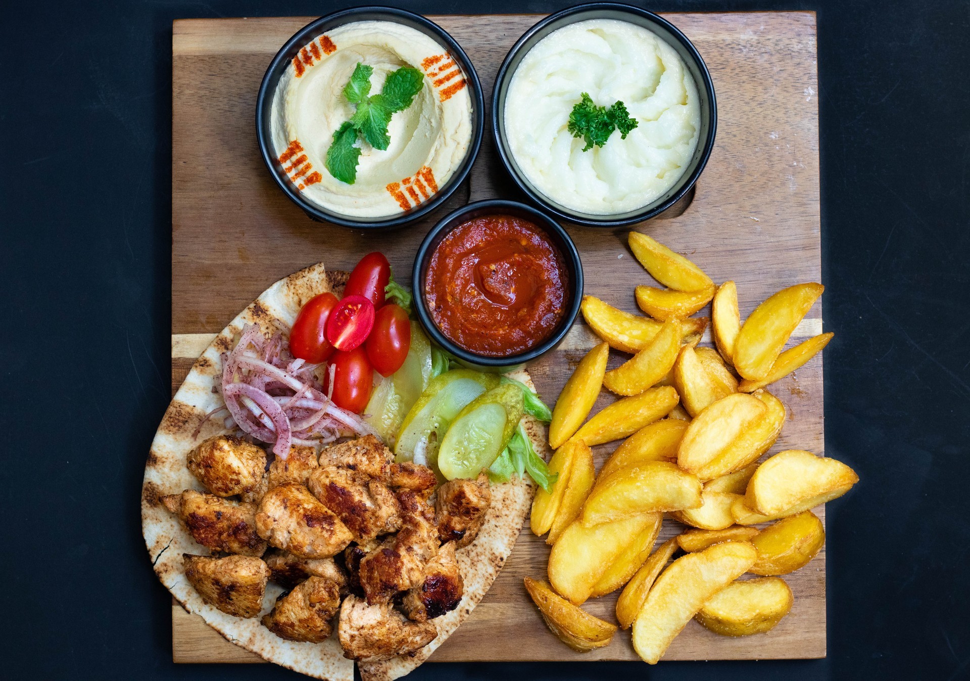 ดีลส่วนลดพิเศษร้าน Hummus Heads -Thonglor 10 Chicken Shawarma Platter ...