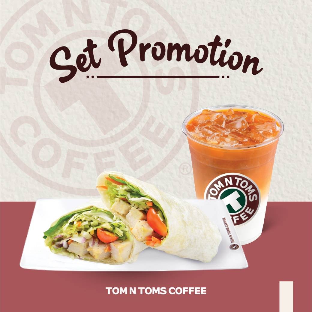 ลด 35% Tender Chicken Wrap Set ร้าน TOM N TOMS COFFEE Hugz Mall