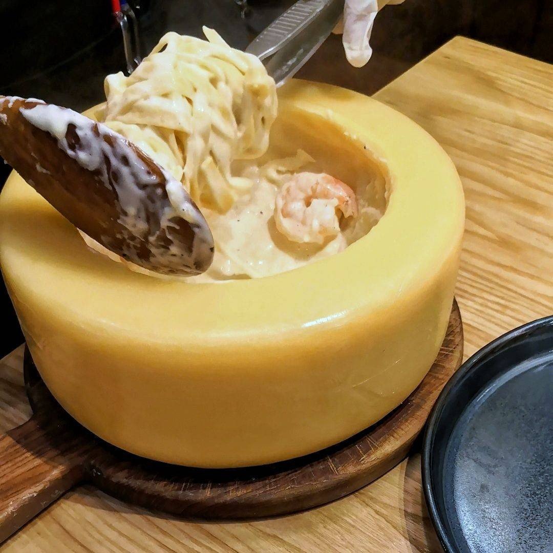 Wheel cheese pasta ร้าน Spaghetti Factory เซ็นทรัลเวิลด์