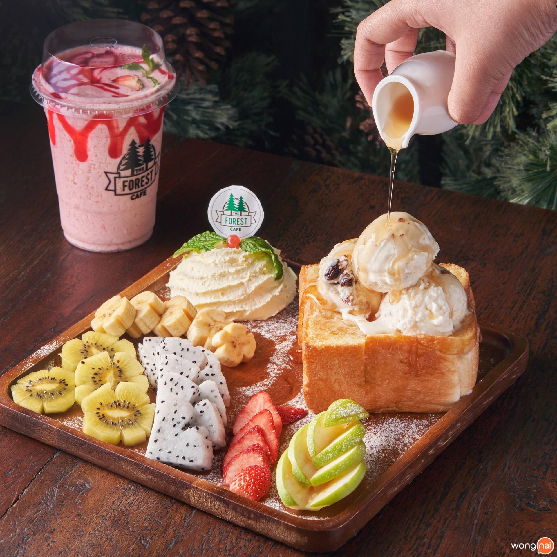 ฮันนีโทสต์ ร้าน The Forest Cafe 1 กาแฟในสวน - Wongnai