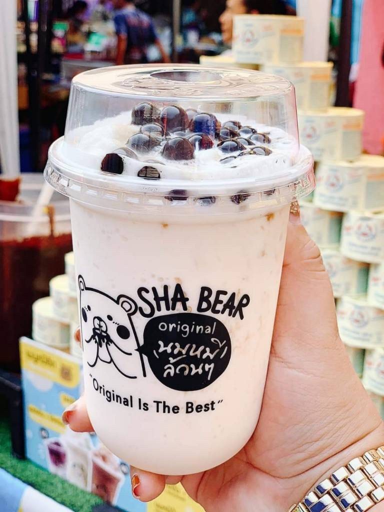 รีวิว Shabear Big C Ratchada นมหมีปั่น&สมูทตี้ ตลาดหน้าบิ๊กซีรัชดา - ร้านนี้อร่อยมากคะ แต่ ...