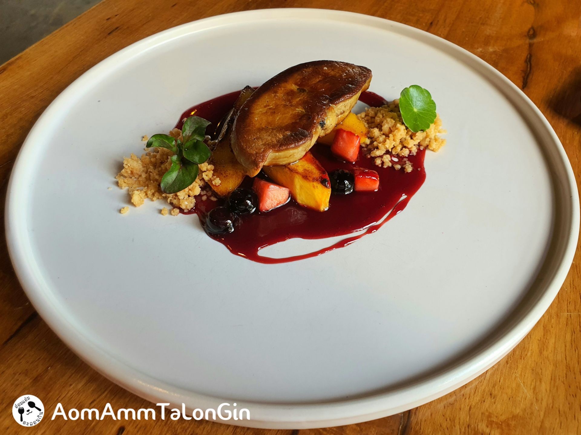Seared Foie Gras with Mango Caramelize and Mango Gel • (490฿++) ร้าน ...