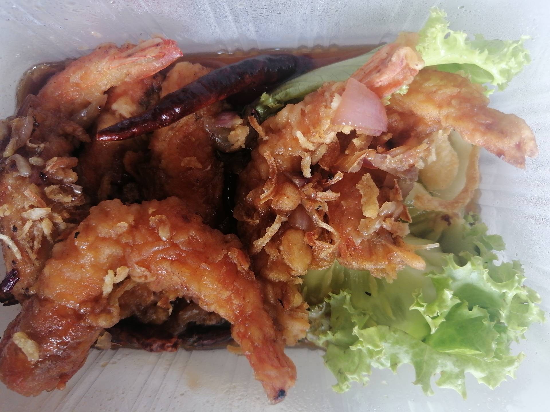 รีวิว เด็กวัดผัดไทย - กุ้งทอดซอสมะขาม