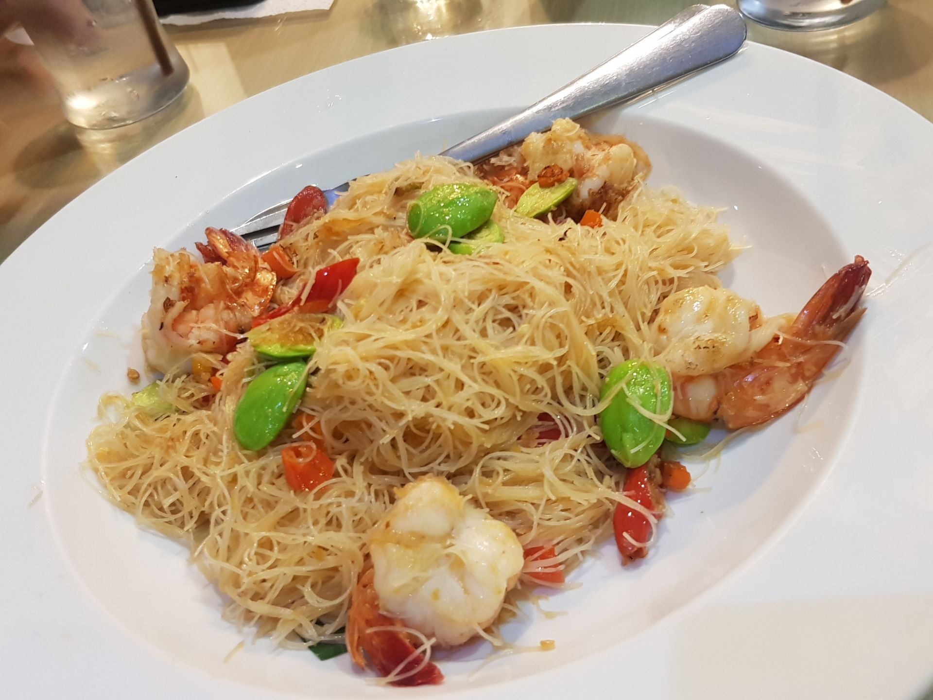 เส้นหมี่คั่วมันกุ้งสะตอ • เส้นหมี่คั่วมันกุ้งสะตอ ร้าน Coffee P'eak