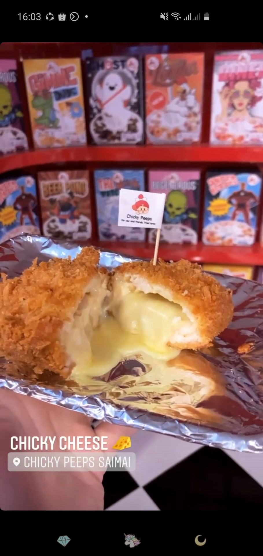 รีวิว CHICKY PEEPS x 956 CAFE - อร่อยมากค่ะ แนะนำ chicky cheese กับ ไก่ทอดซอสเกาหลี กินกับข้าว ...