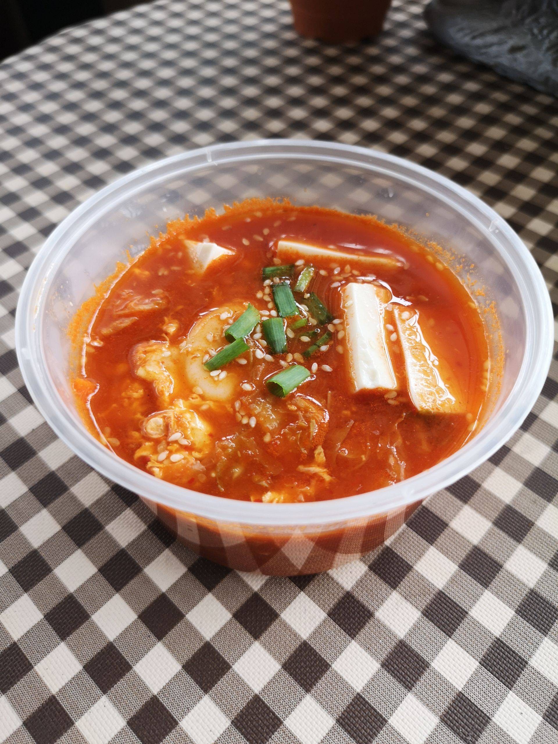 ซุปกิมจิ ร้าน ไก่ทอดเกาหลี Haeng bok(แฮงบก) หมู่บ้านพิศาลเทพารักษ์ ...