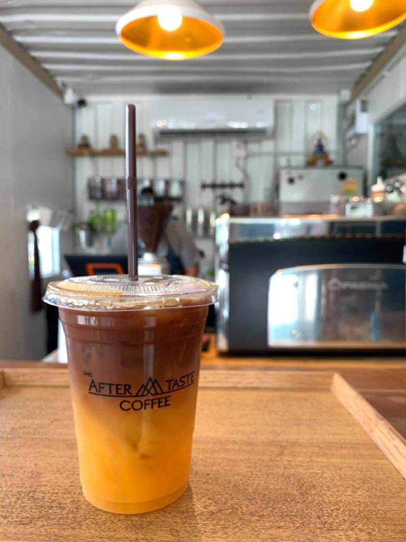 รีวิว The Aftertaste Coffee - อเมริกาโนน้ำส้มสด 40บาท ถูก ดี อร่อยมาก