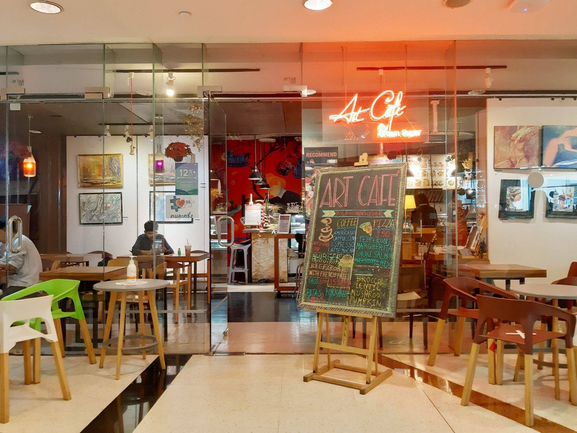 รีวิว Art Cafe By Brown Sugar - ร้านกาแฟบรรยากาศอาร์ตๆในหอศิลป์ - Wongnai